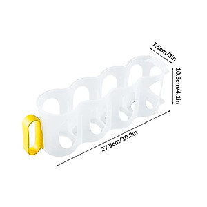 MANMAOHE 6 Pack Portable Soda Can Organizer for Refrigerator Shelves, Clear Plastic Fridge Soda Can Organizer with Removable Handle, Beer Can Racks, Refrigerator Storage Sliders