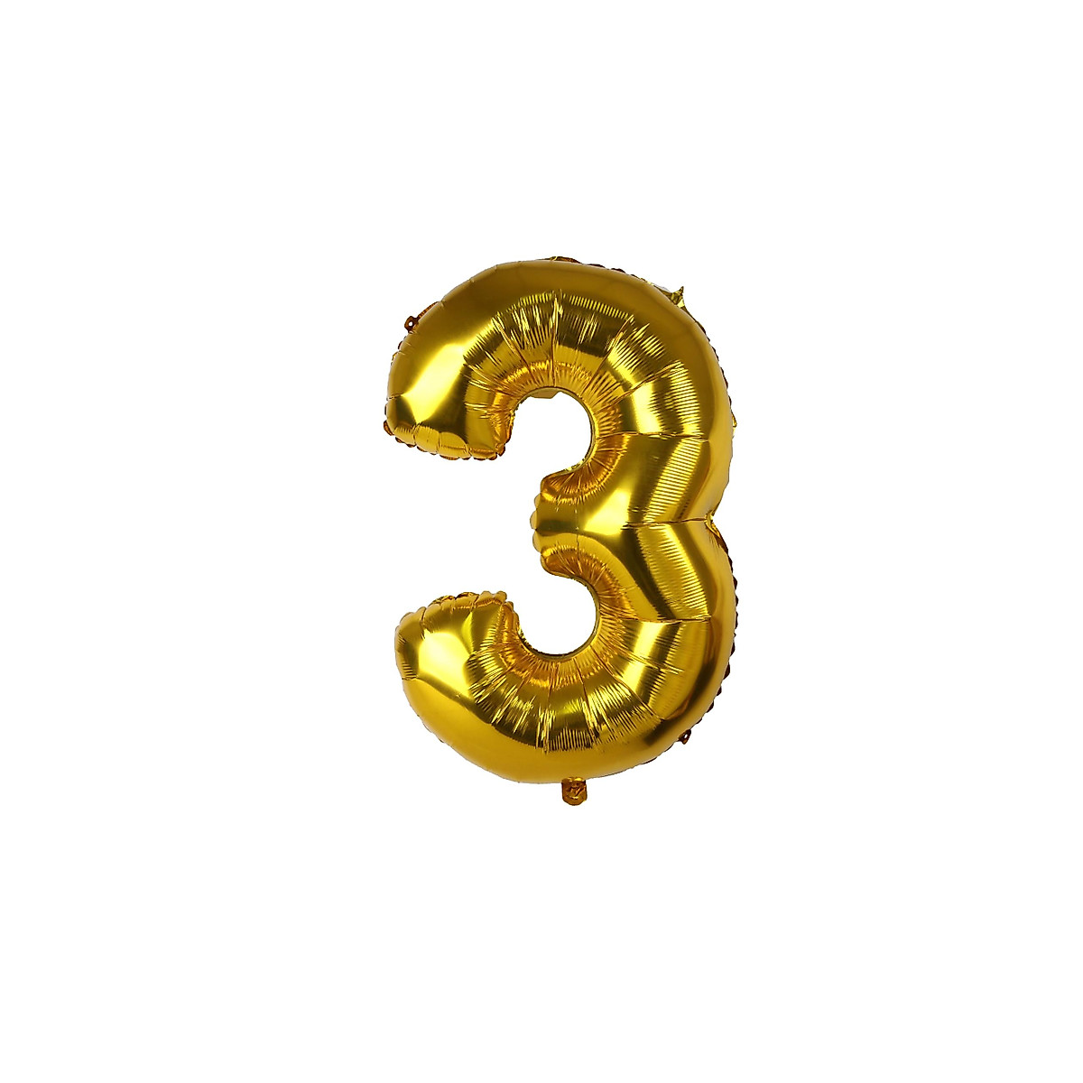 Treasures Gifted Large Gold Number Balloons - 40 Inch Foil Number 3 Balloon - Birthday Balloon Numbers - Graduation Balloon Numbers - Number Balloons for Birthday, Anniversary, New Years Eve Party