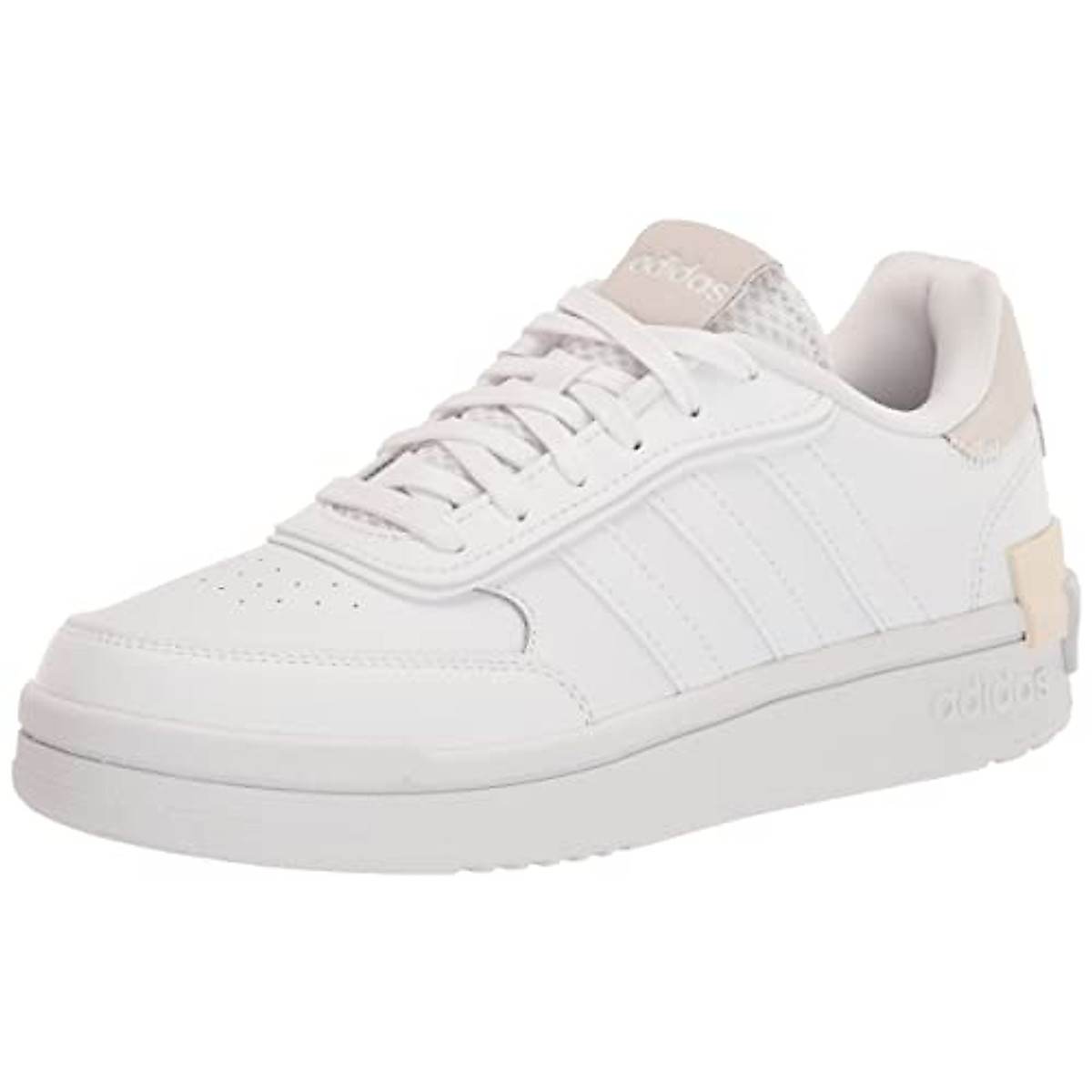 adidas Women's Postmove Basketball Shoe, White/White/Chalk White, 10