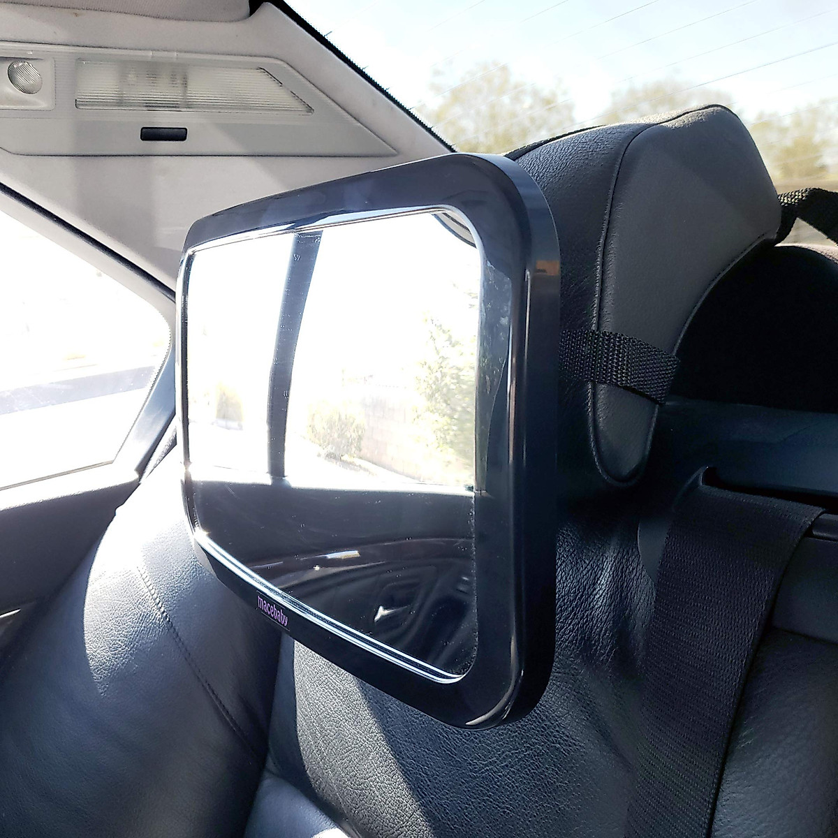 Baby Backseat Mirror - Safely View Infant in Rear Facing Seat - Full 180-degree view of your Newborn from your rear-view mirror