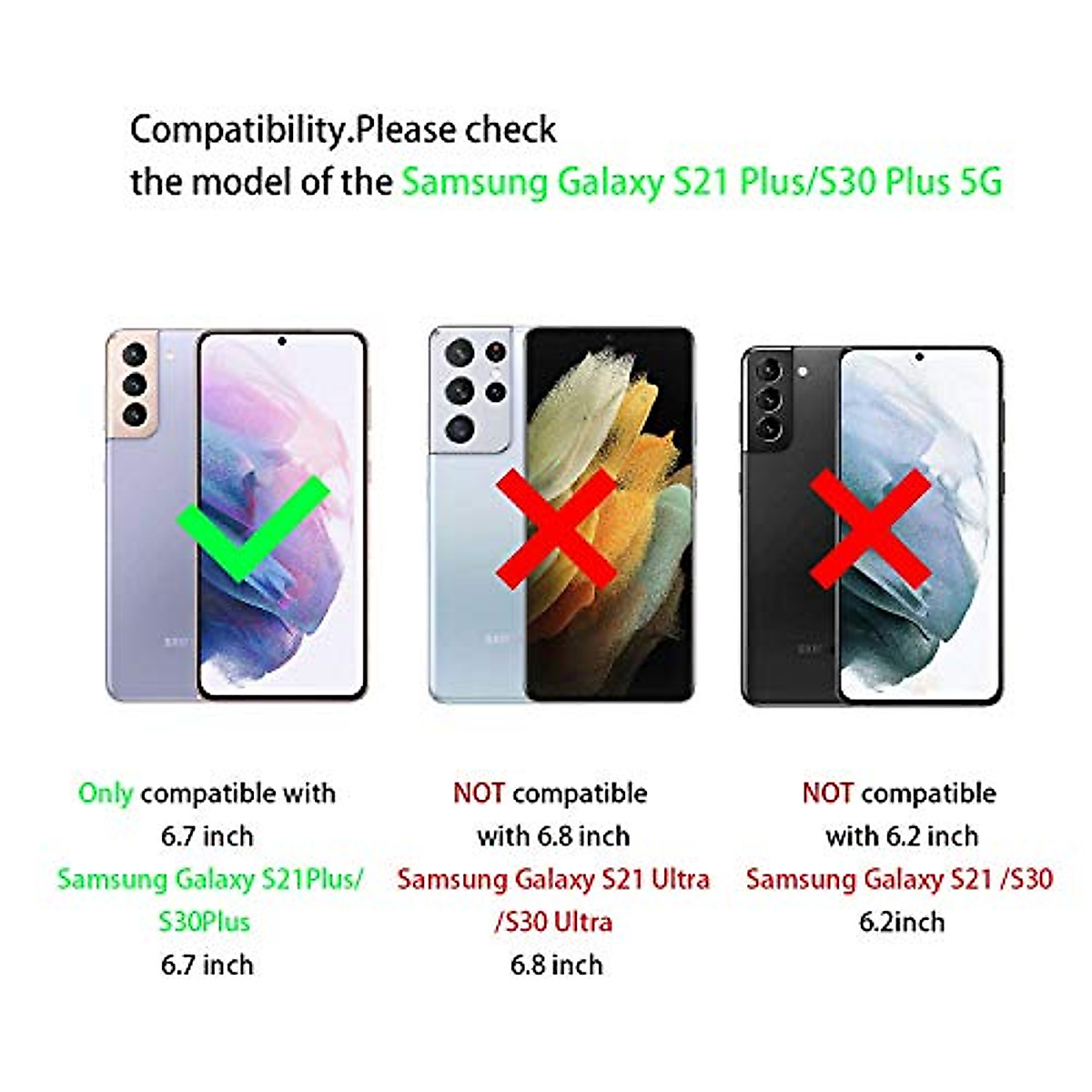 Restoo Samsung Galaxy S21 + Plus Case,Slim Clear Case with 4 [Shock Absorption] Corners Hard PC Back Soft TPU Bumper for Samsung Galaxy S21 + Plus 5G 2021-Clear