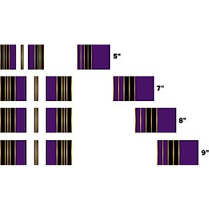 White Water Archery Laminated Purple Traditional 6 Crest Arrow Wraps 15 pk Choose Length Width (9.75)