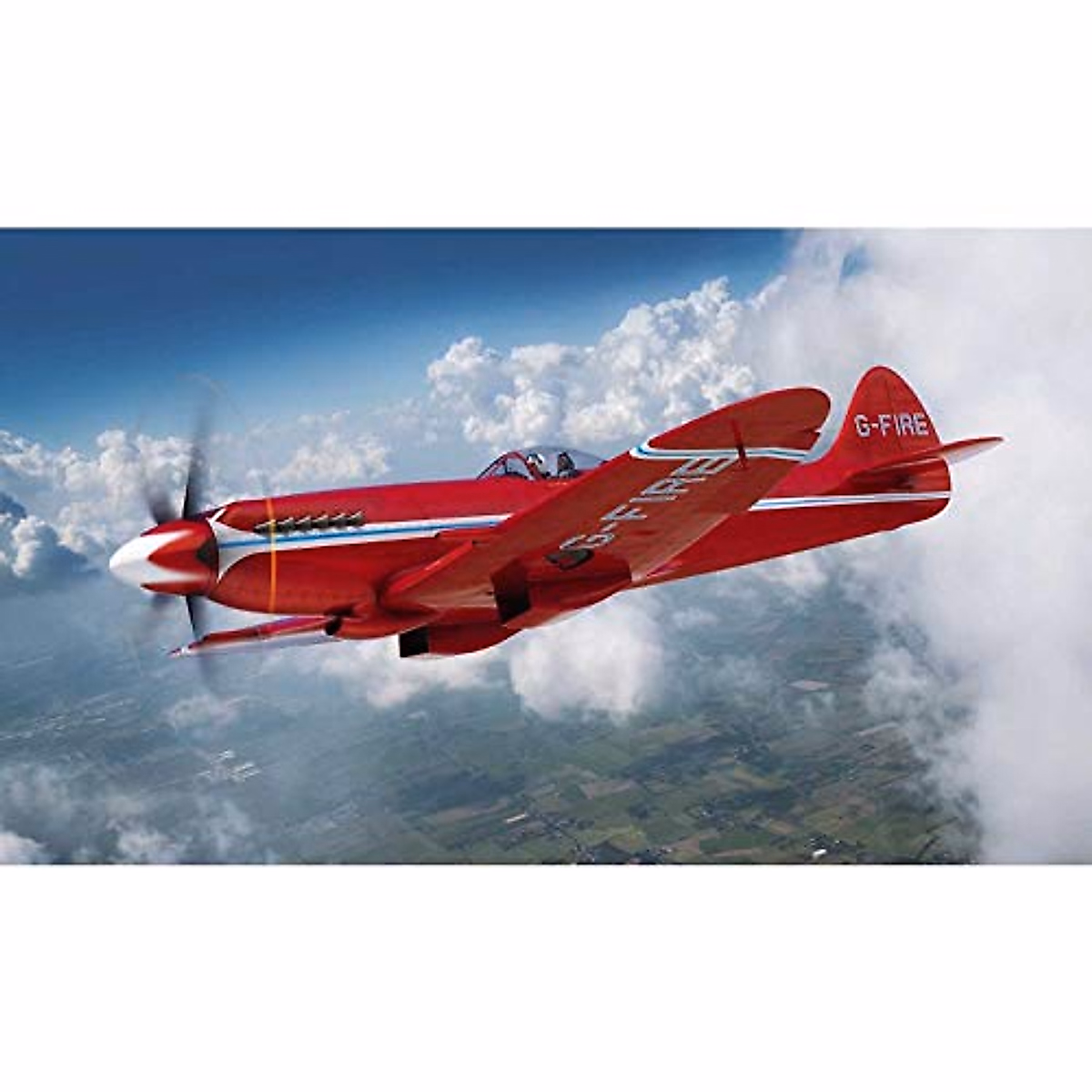 Airfix Model Set - A05139 Supermarine Spitfire MKXIV Civilian Schemes Model Building Kit - Plastic Model Plane Kits for Adults & Children 8+, Set includes Sprues & Decals - 1:48 Scale Model