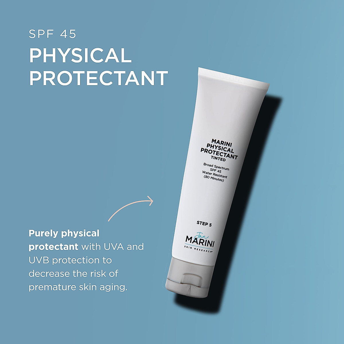 Jan Marini Skin Research Physical Protectant Tinted SPF 45 - Daily Face Protectant Product - Tinted SPF Facial Sunscreen - Sunscreen Aids Against Visible Wrinkles - 2 oz