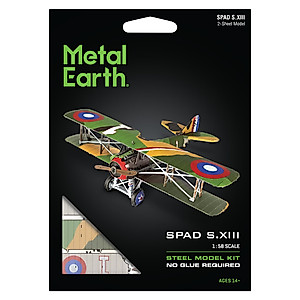 Metal Earth SPAD S.XIII 3D Biplane Metal Model Kit Fascinations