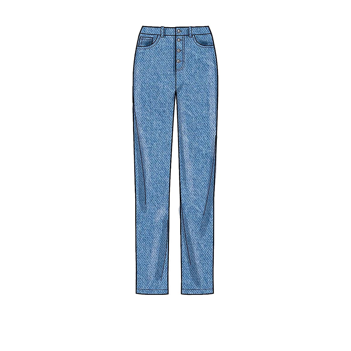 Simplicity Misses' and Women's Vintage Jeans Packet, Code 9266 Sewing Pattern, Sizes 20W-28W, White