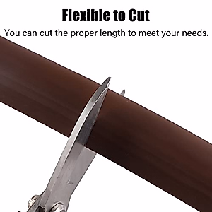 ZJKXJH Gray Carpet Edging Trim Strip, PVC Threshold Transition Strips Self Adhesive, Reducer Flute Uneven Floor for Height Difference 1cm, 3.5cm Wide (Size : 25m/82ft Length)