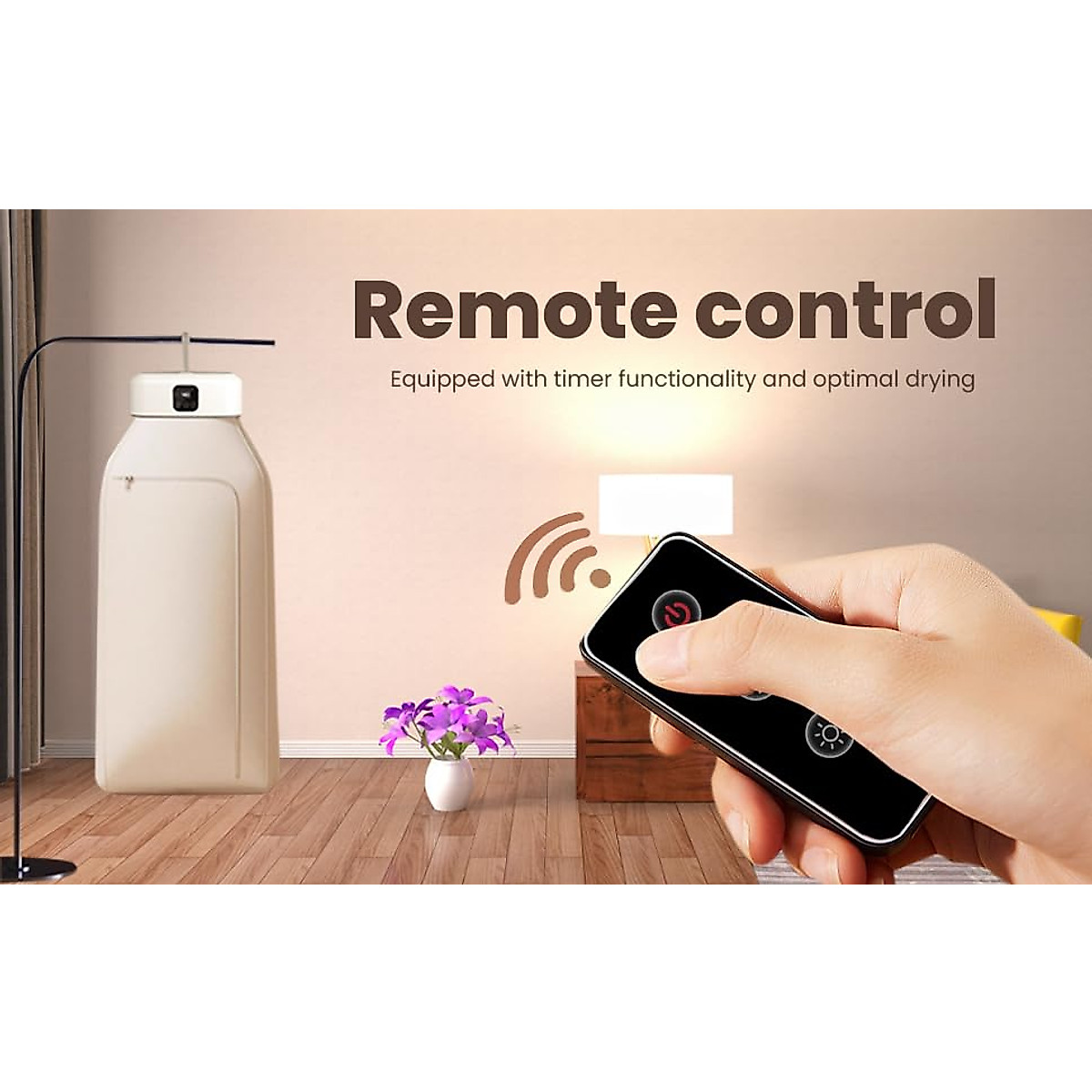 Portable Clothes Dryer Portable Dryer for Apartments, Dorm, RV, Compact Foldable Electric Drying Machine with Dry Bag Delicate Garments, Mini Laundry Dryer Remote Control, Foldable Electric Drying