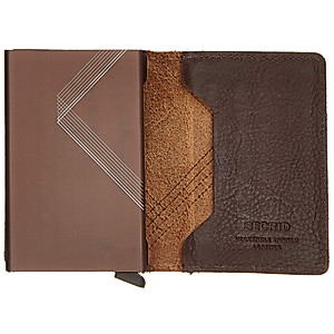 Secrid - Secrid Slim Wallet Stitch Embroidered Vegetable-Tanned (Linea Espresso)