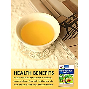 TeeLux Burdock Root Tea Bags, Pure Natural Burdock Root, Caffeine Free, Premium Herbal Tea, 50 Tea Bags