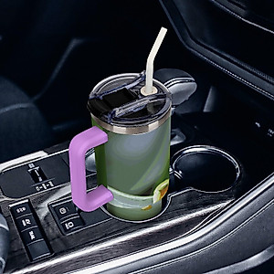 LLUTSNTH 40 Oz Vacuum Tumbler with Violet Handle Leakproof Insulated Tumbler Tree Frog Baby Stainless Steel Travel Mug with Lid And Straw Coffee Cup Cute Water Bottles Cup Holder Friendly