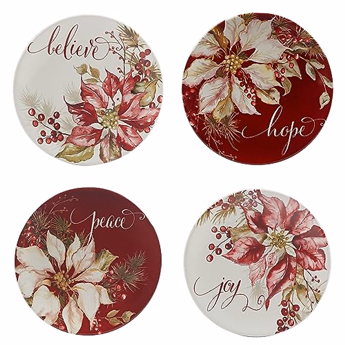 Certified International Winters Joy 16 Piece Dinnerware Set, Service for 4, Multicolor