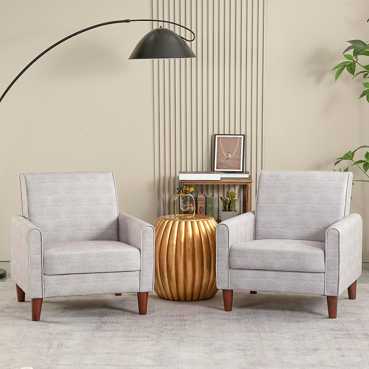 Accent Chair Living Room Chair Versatile Accent Chair for Any Occasion Experience The Comfort Solid Wood Legs and 300lbs Weight Capacity,Light Gray