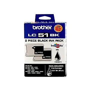 Brother intelliFAX 2480C Black Ink Cartridge Twin Pack (OEM) 1,000 Pages