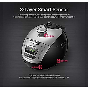 Cuchen USA Venus II Induction Heating Pressure Rice Cooker CJH-VEA0621SUS (6Cup) Shiny Black