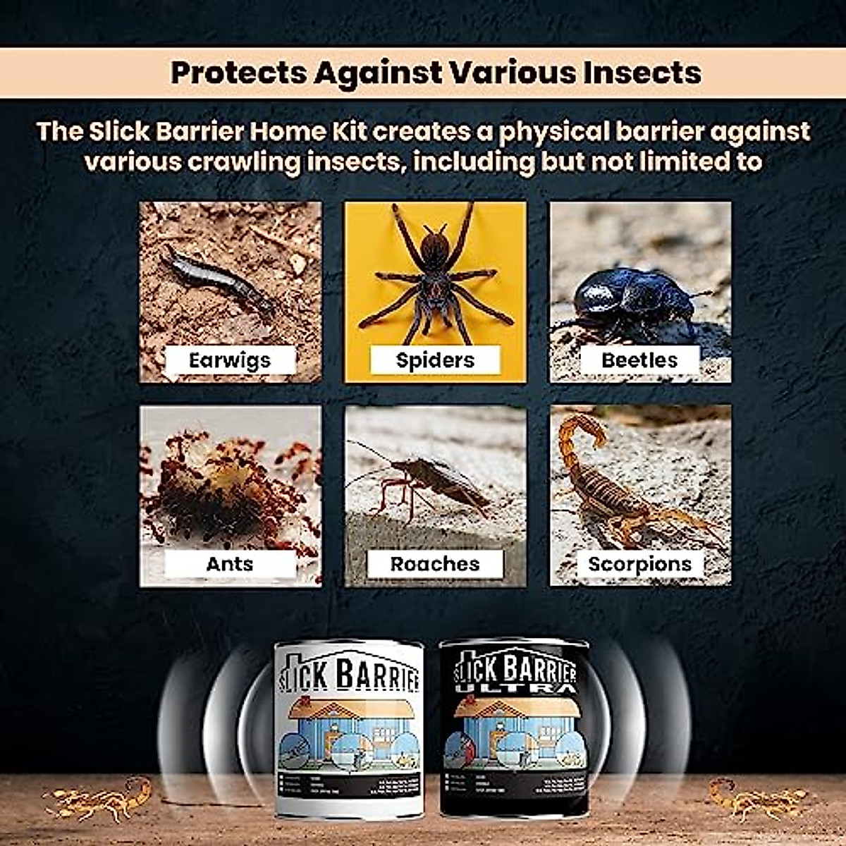 Slick Barrier Home Kit - Ultimate Pest Control Solution for Crawling Insects, Rodents & Squirrels - Water-Based & Solvent-Based Coatings - Durable & Long-Lasting - Easy Application - Ample Coverage