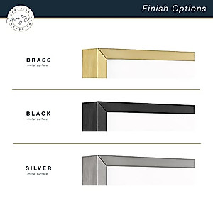 MCS Master & Co. Foundry Metal 16x20 Picture Frame, Display Pictures 11x14 With Mat or 16x20 Without Mat, Vertical & Horizontal Wall Hanging Picture Frame for Photos & Posters, Dark Silver (1-Pack)