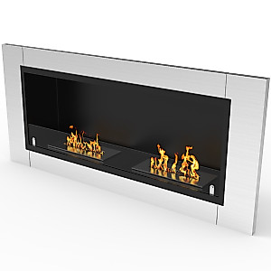 Regal Flame Fargo 43 Inch Ventless Built In Recessed Bio Ethanol Wall Mounted Fireplace