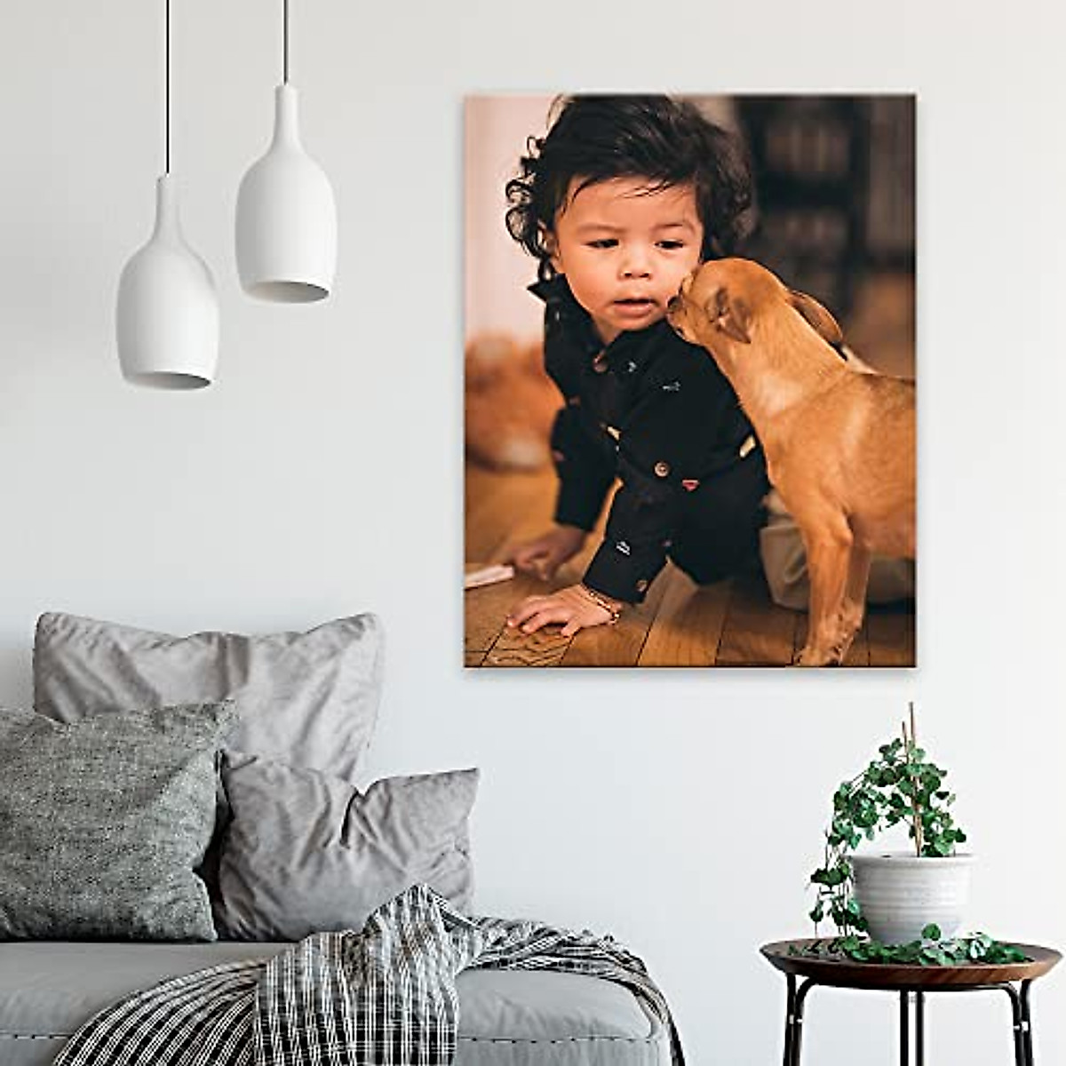 Custom Canvas Prints Personalized Canvas Wall Art With Your Photo With Framed (6" Wx8 H)