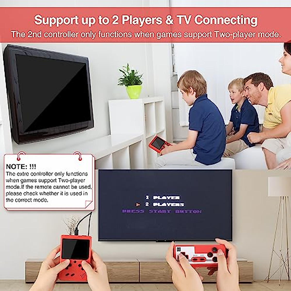 Handheld Game Console - Vaomon Retro Handheld Game Console Comes with Portable Shell, 400+ Classical FC Games, Gameboy Support Connecting TV & 2 Players, Ideal Gift for Kids & Lovers