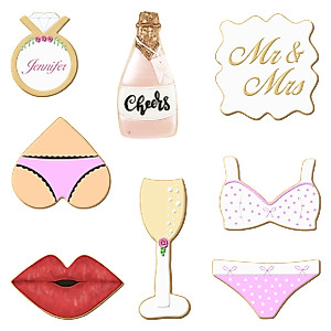 Bachelorette Party Cookie Cutter Set 8 Pc - Foose Cookie Cutters - USA Tin Plated Steel