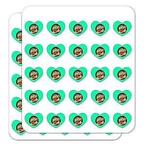Just as Bad as Iguana Be Tropical Island Beach Surf Heart Shaped Planner Calendar Scrapbook Craft Stickers