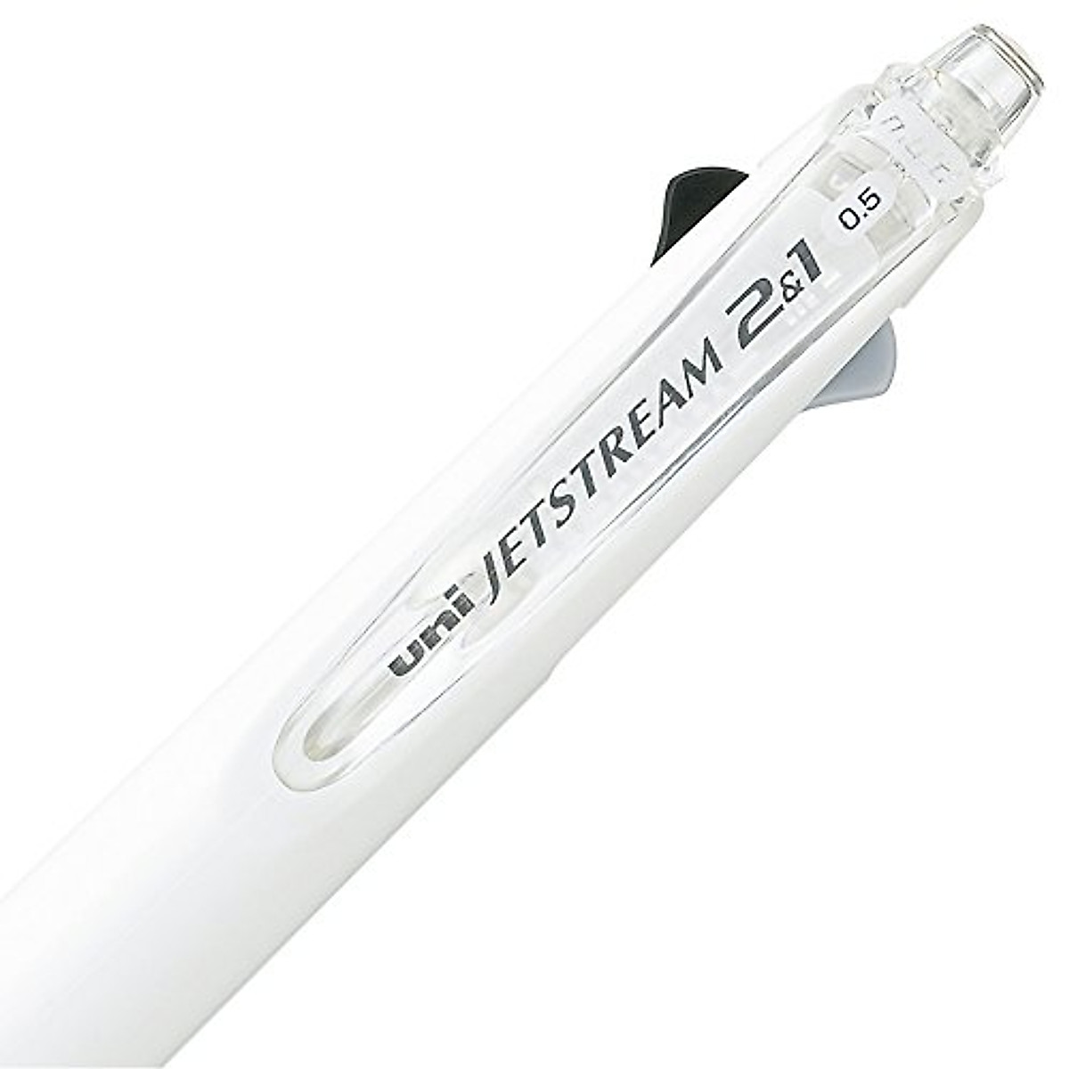 uni Jetstream Multi Pen 2-In-1, 0.5mm Ballpoint Pen and 0.5mm Mechanical Pencil, White Body (MSXE350005.1)