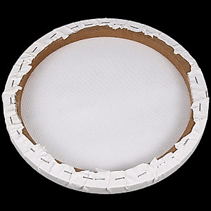 ZEONHAK 9 Pack 8, 10, 12 Inches Stretched White Blank Canvas, Professional Round Stretched Painting Canvas, Blank Stretched Canvas for Oil and Acrylic Paints, Acrylic Pouring