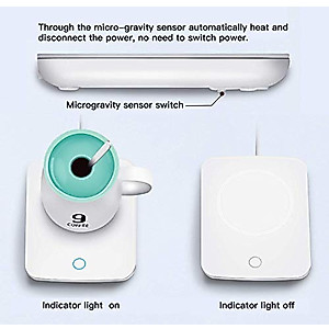 Misby Coffee Warmer for Desk Mug Warmer with Automatic Shut Off Coffee Cup Warmer Keep Coffee, Beverage, Milk, Tea and Hot Chocolate Warm (White)