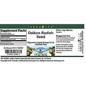 Daikon Radish Seed Glycerite Liquid Extract (1:5) - No Flavor (1 oz, ZIN: 522362) - 3 Pack