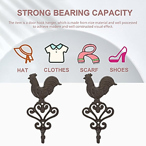 Cabilock Chickens Wall Hook Rooster Wall Hook Wall Mounted Iron Hook Vintage Farmhouse Wall Hook Animal Hanger Country Wall Hooks Coat or Key Holder Wall Hook for Hats Coats Keys Towels