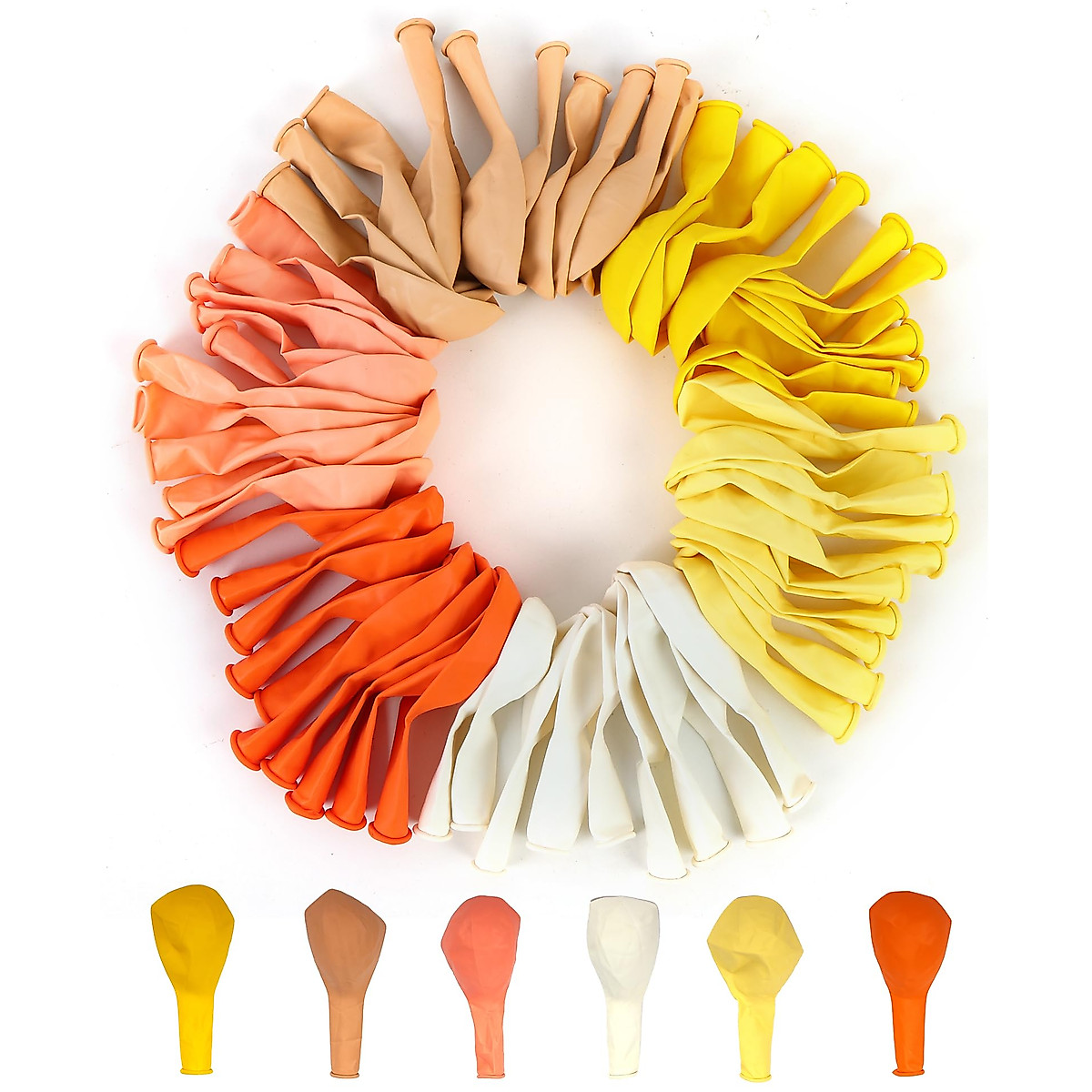 RUBFAC 154pcs Yellow Balloon Garland Different Sizes 18 12 10 5 Inches for Orange Balloons Garland Arch, Little Cutie Baby Shower Decor, Tangerine Theme Birthday Graduation Wedding Party Decorations