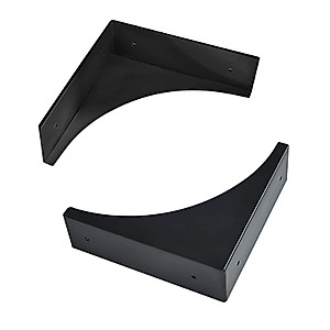 Eforlike 4 Piece Antique Metal Box Corner Protector Edge Safety Guard Cabinet Furniture Corner Metal Bumpers (Black)