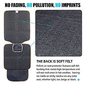 pefirst Car Seat Protector, Extra Thick Car Seat Covers Non-Slip Waterproof Mat Pad Leaving No Imprints Marks for Child Baby Pet Truck SUV Automobile (Beige-A)