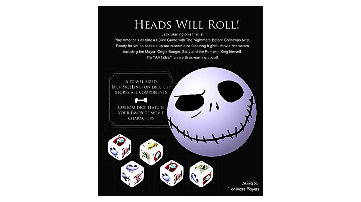 Nightmare Before Christmas Yahtzee | Jack Skellington Game