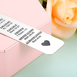 Inspirational Christian Bookmark Gifts for Women Christmas Stocking Stuffers Bible Verse Christian Gift for Book Lovers Girls Daughter Birthday You are Beautiful Friends Religious Church Bulk Gifts