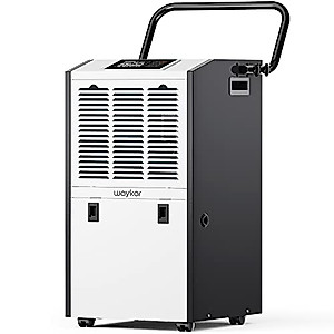 Waykar 155 Pints Large Commercial Dehumidifier with Drain Hose and Water Tank, Industrial Dehumidifier in Large Space up to 8000 Sq. Ft for Home, Basements, Whole House, Library, 5-Year Warranty