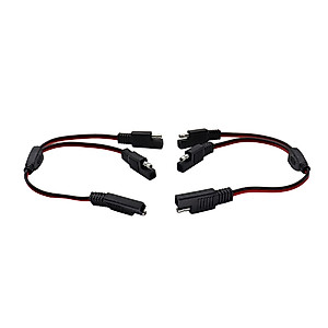 ZUYOOK 18AWG SAE Y Splitter Adapter Cable SAE Y Splitter 1 to 2 SAE Extension Cable SAE DC Power Automotive Connector Cable for Solar Panel and DC Power Supply Connector Cable 12inch/30cm (2PACK)