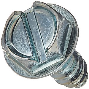 The Hillman Group 41016 Hex Washer Head Slotted Sheet Metal Screw, 10-Inch x 1/2-Inch, 100-Pack
