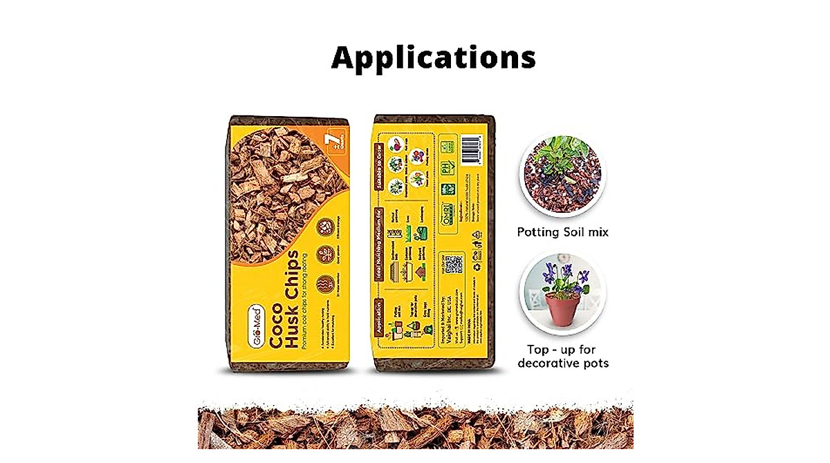 Gro-Med Coco Chips Brick - Ideal for Indoor & Outdoor Plants