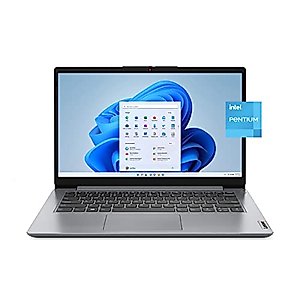 Lenovo Ideapad 14.0" HD Laptop, Intel Pentium N5030 Quad Core Processor, 4GB RAM, WiFi, Webcam, Bluetooth, HDMI, 1-Year Microsoft 365, Window 11 in S Mode, Z&O Accessories (Cloud Grey | 128GB EMMC)