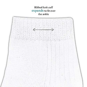 Fruit of the Loom Baby 14-Pack Grow & Fit Flex Zones Cotton Stretch Socks - Unisex, Girls, Boys (0-6 Months, White)
