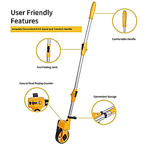 Aain® 4-Inch Measuring Wheel, Measuring Wheel For Outdoor Distance Measurment, Made In Taiwan