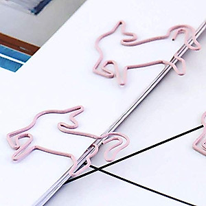Unicorn Paperclips Small Funny Cute Animal Shape Paper Clips - 20pcs, Clips File Note Clips Metal Bookmark Page Marker for Girl School Office Wedding Theme Party Invitation Decoration (Unicorn)