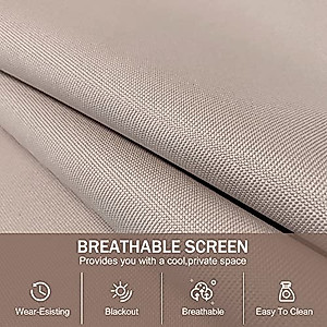 4 Panel 68" H Room Divider Partition Folding Steel Frame Screen Freestanding Privacy Divider Portable Breathable Partition Japanese-Inspired Oriental Shoji Screen Wall Divider for Home Office, Tan