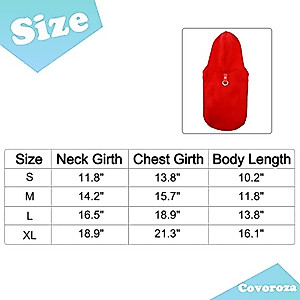 Dog Hoodie Pet Fleece Sweater with Hat Warm Soft Dogs Winter Coat Jacket with Leash Attachment for Small Medium Dogs Red Large