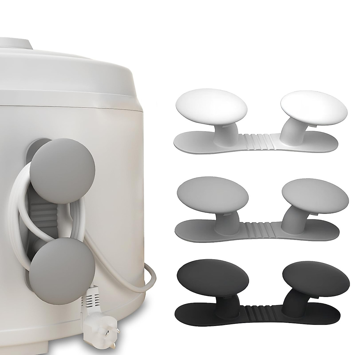 Upgraded Cord Organizer Cord Holder Wrap for Kitchen Small Appliances Keepers Accessories Stick On Cable Wire Management for Air Fryer Mixer Toaster Coffee Maker Blender Kettle 3 Pcs