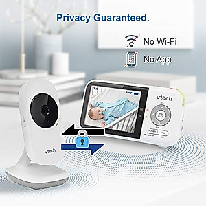 VTech VM819 Video Baby Monitor with 19 Hour Battery Life, 1000ft Long Range, 2.8” Display, Auto Night Vision, 2Way Audio Talk, Temperature Sensor and Lullabies