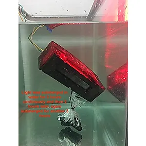 MAXXHAUL 70468 Trailer Light Kit - 12V All LED, Rectangular Left and Right Waterproof Submersible for Trailers, Boat Trailer Truck Marine Camper RV Snowmobile