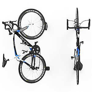 TORACK Wall Mount Swivel Bike Rack with Locking Mechanism, Bike Hangers for Garage Wall Vertical Space Saving Bike Wall Mount Garage Home Bike Storage, Pack of 2